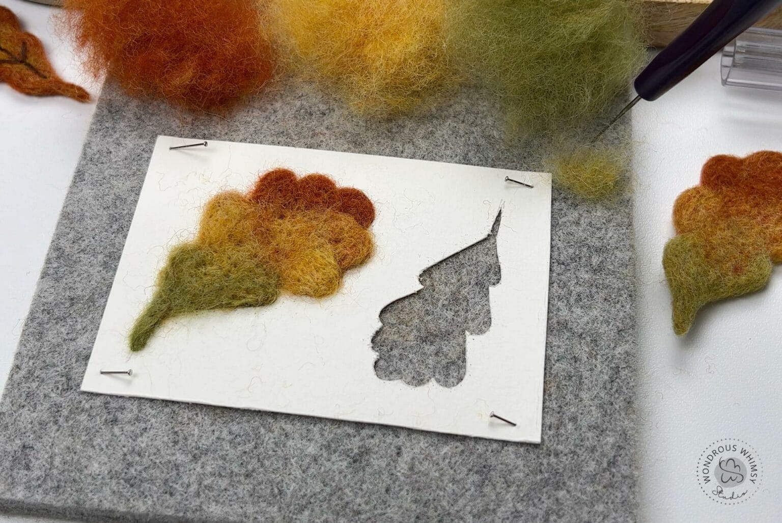 Multicoloured Autumn Oak Leaves – video tutorial - WWS