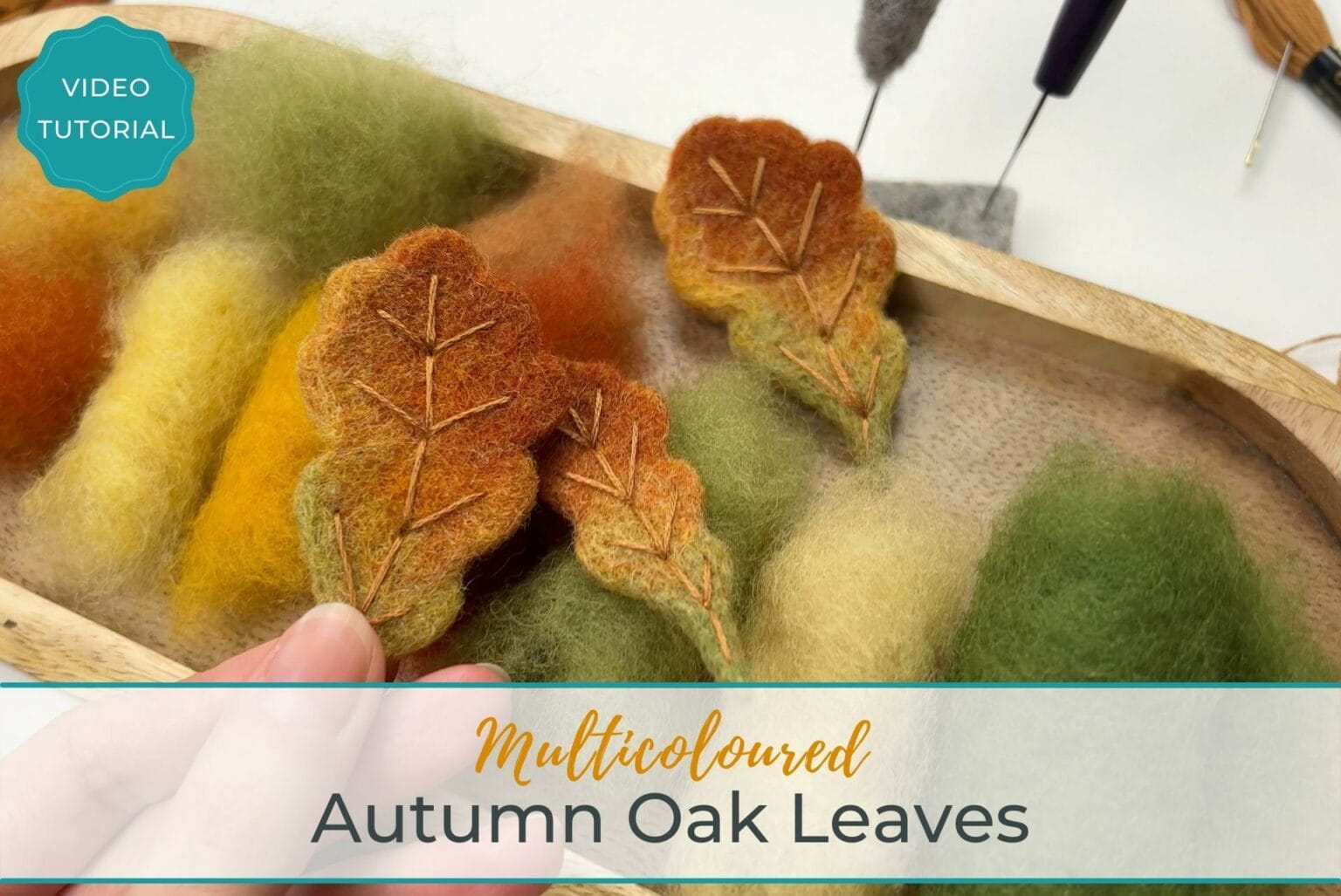 Multicoloured Autumn Oak Leaves – video tutorial - WWS