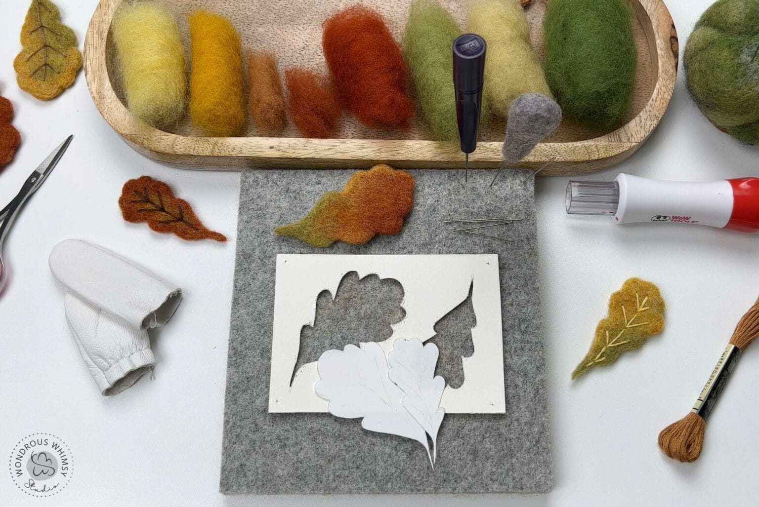 Multicoloured Autumn Oak Leaves – video tutorial - WWS