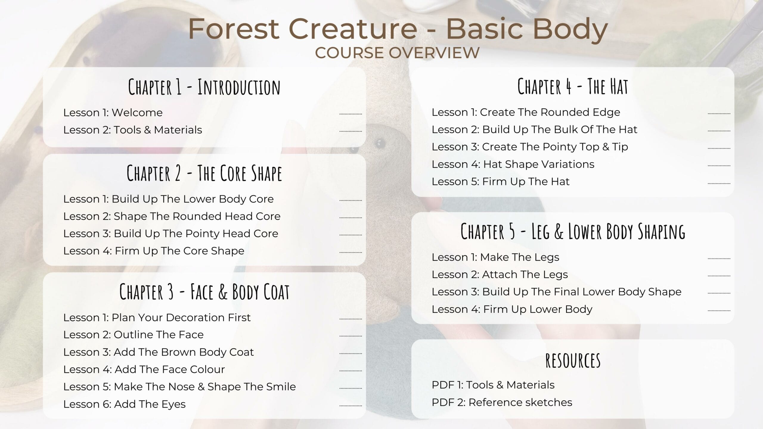 Forest Creature Video Course Pre-Sale - WWS